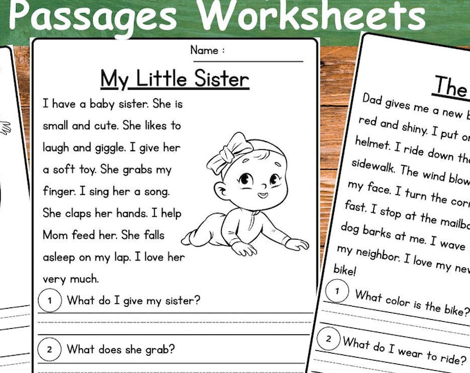 Reading Comprehension Printable - Kindergarten - First Grade ...