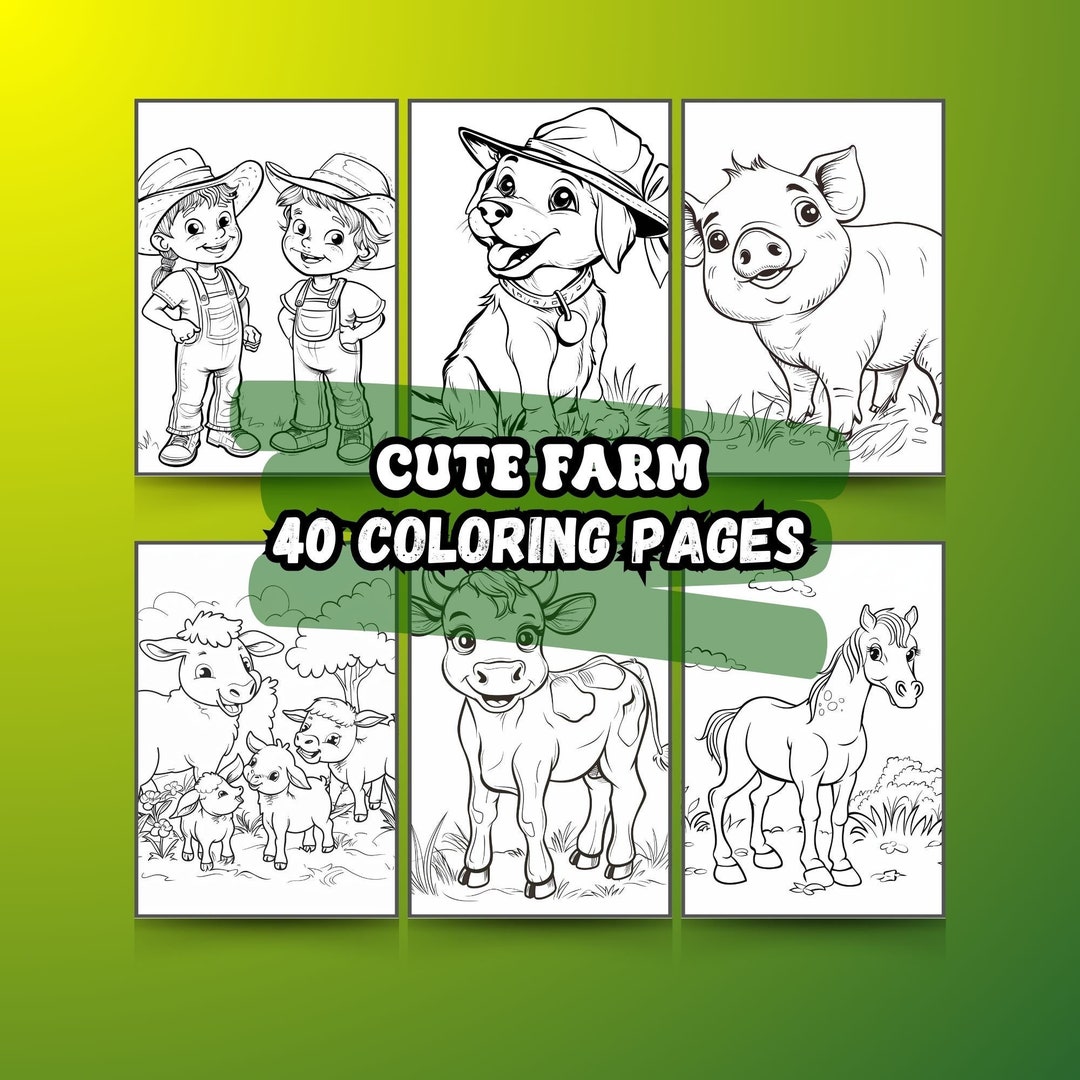 Farm Coloring Pages. Animals Coloring Sheets. Farm Coloring Book ...