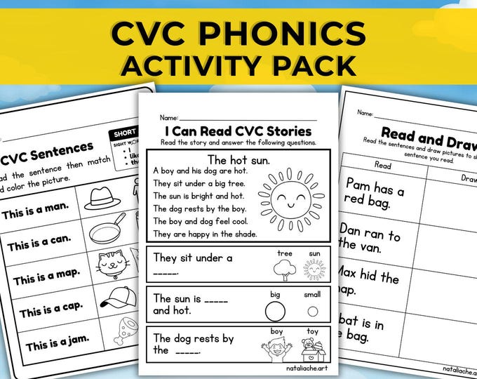 CVC Stories - Homeschool - Etsy