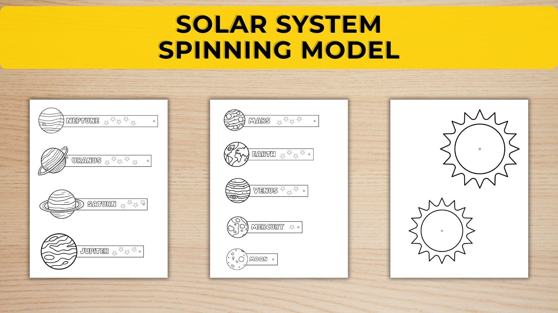 Solar System Model Craft for Kids. Cut and Paste Planets Activity ...