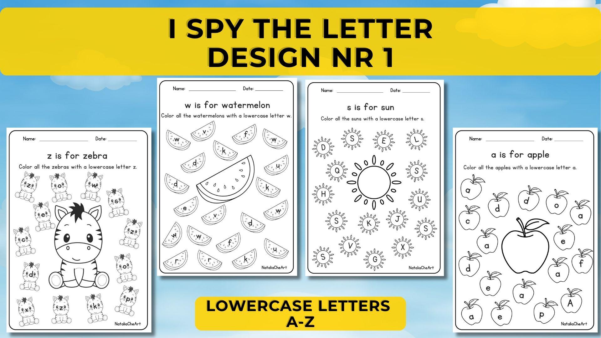 130 Alphabet Spy and Find the Letter Worksheets. Letter Recognition ...