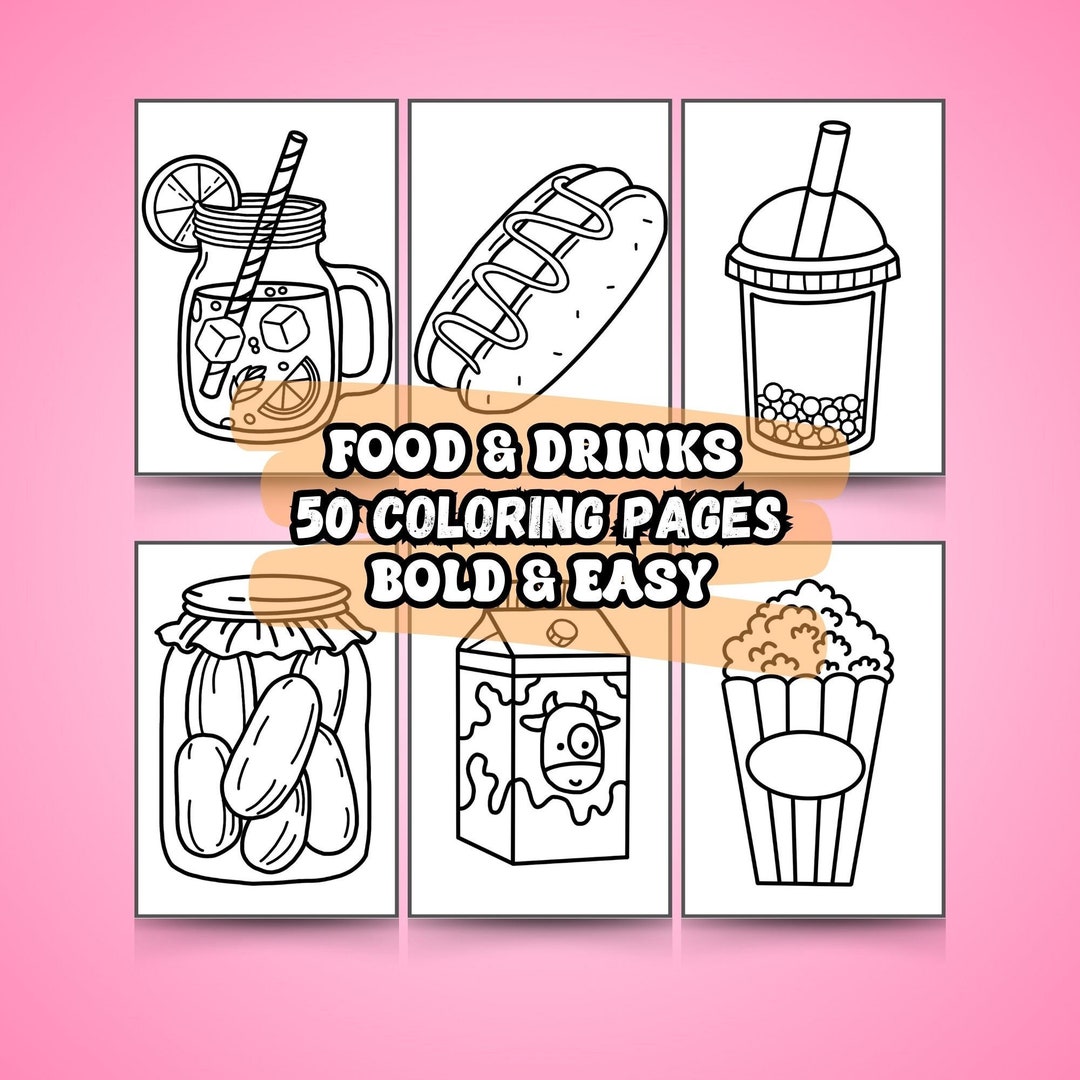 Food and Drinks Coloring Pages. Coloring Pages. Anxiety Refief Coloring ...