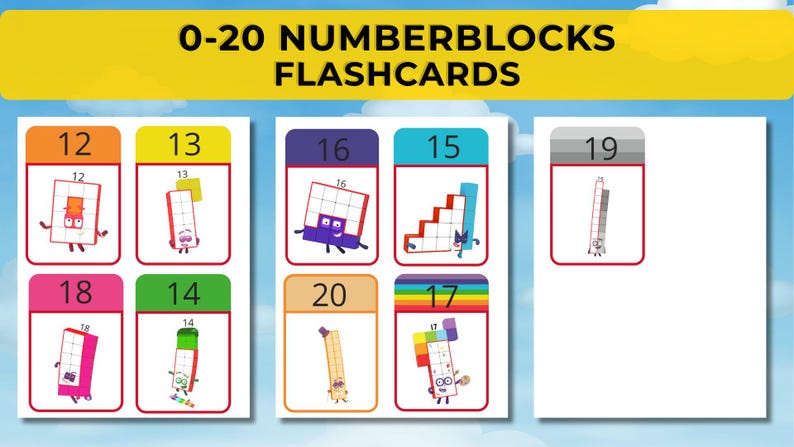 Numberblocks Flashcards 0–20 – Printable Number Cards for Kids – Number ...