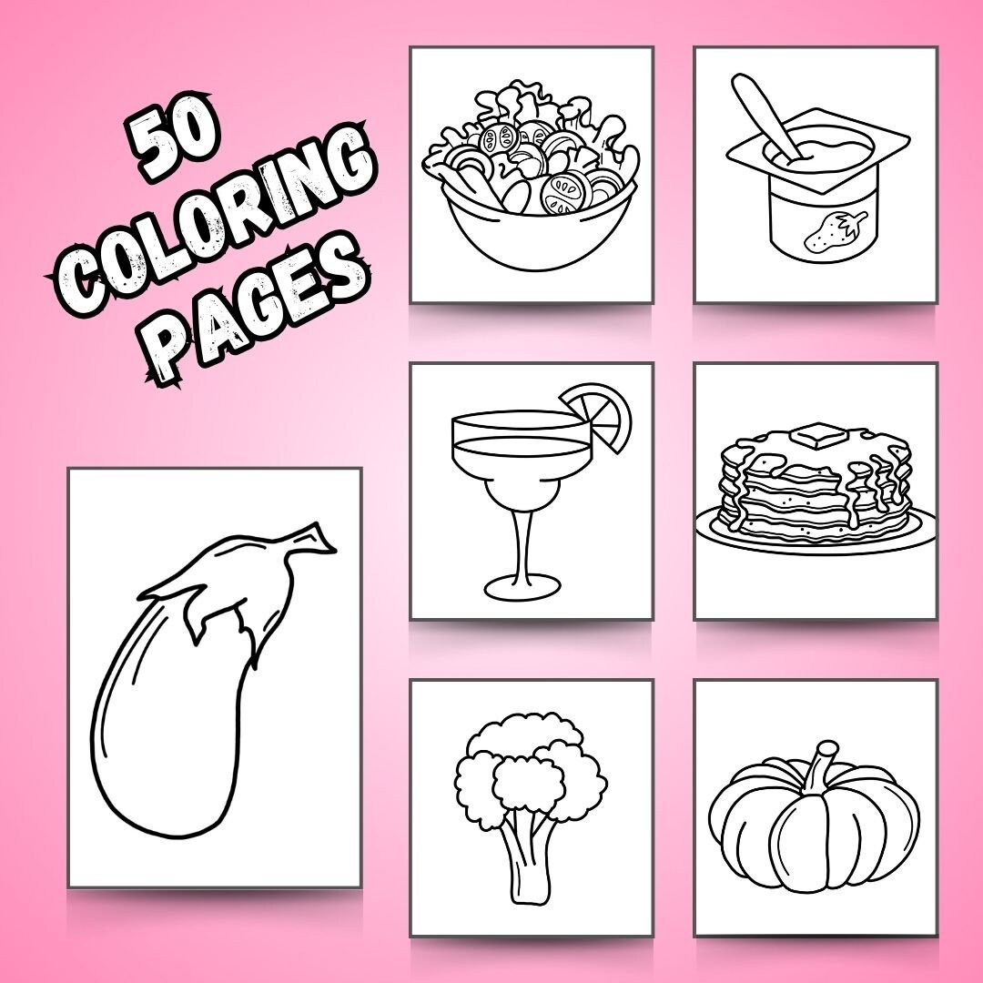 Food and Drinks Coloring Pages. Coloring Pages. Anxiety Refief Coloring ...