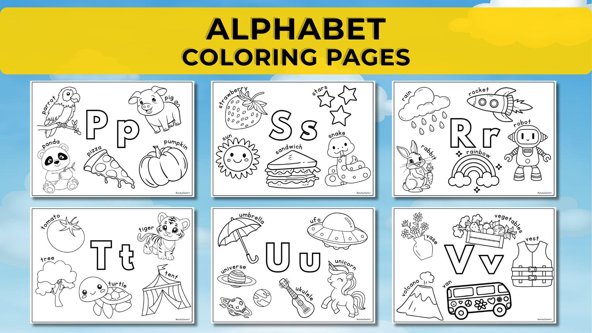 Alphabet Coloring Pages. Preschool Coloring Pages. Preschool Printable ...