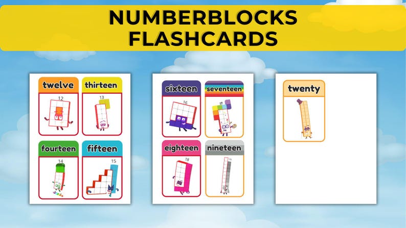 Numberblocks Flashcards 0–20. Printable Number Cards for Kids. Number ...