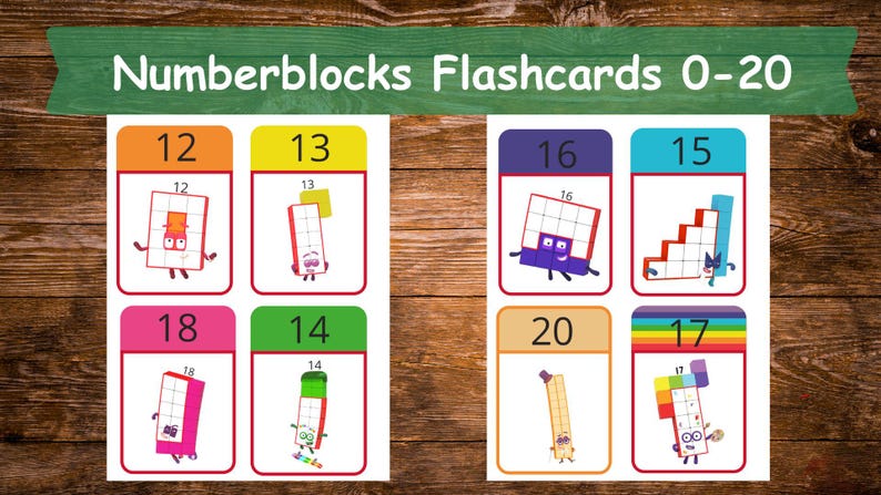 Numberblocks Flashcards 0–20 – Printable Number Cards for Kids – Number ...