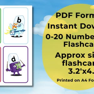Numberblocks Flashcards 0–20 – Printable Number Cards for Kids – Number ...