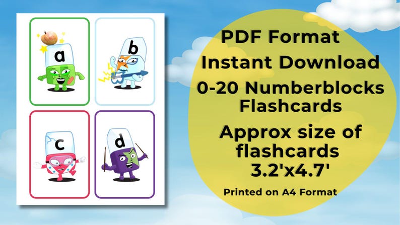 Numberblocks Flashcards 0–20 – Printable Number Cards for Kids – Number ...