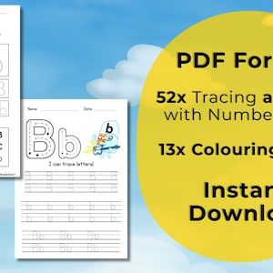 Alphablocks Alphabet Tracing & Coloring Worksheets. A–Z Uppercase and ...