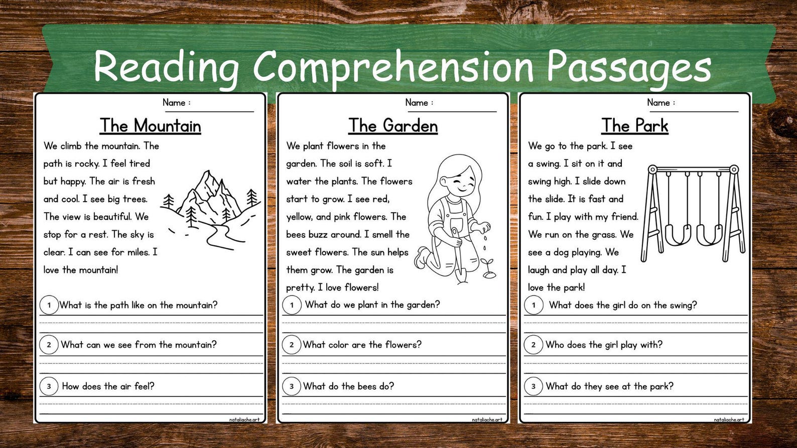 50 Kindergarten 1st Grade Reading Comprehension Passages Worksheets ...
