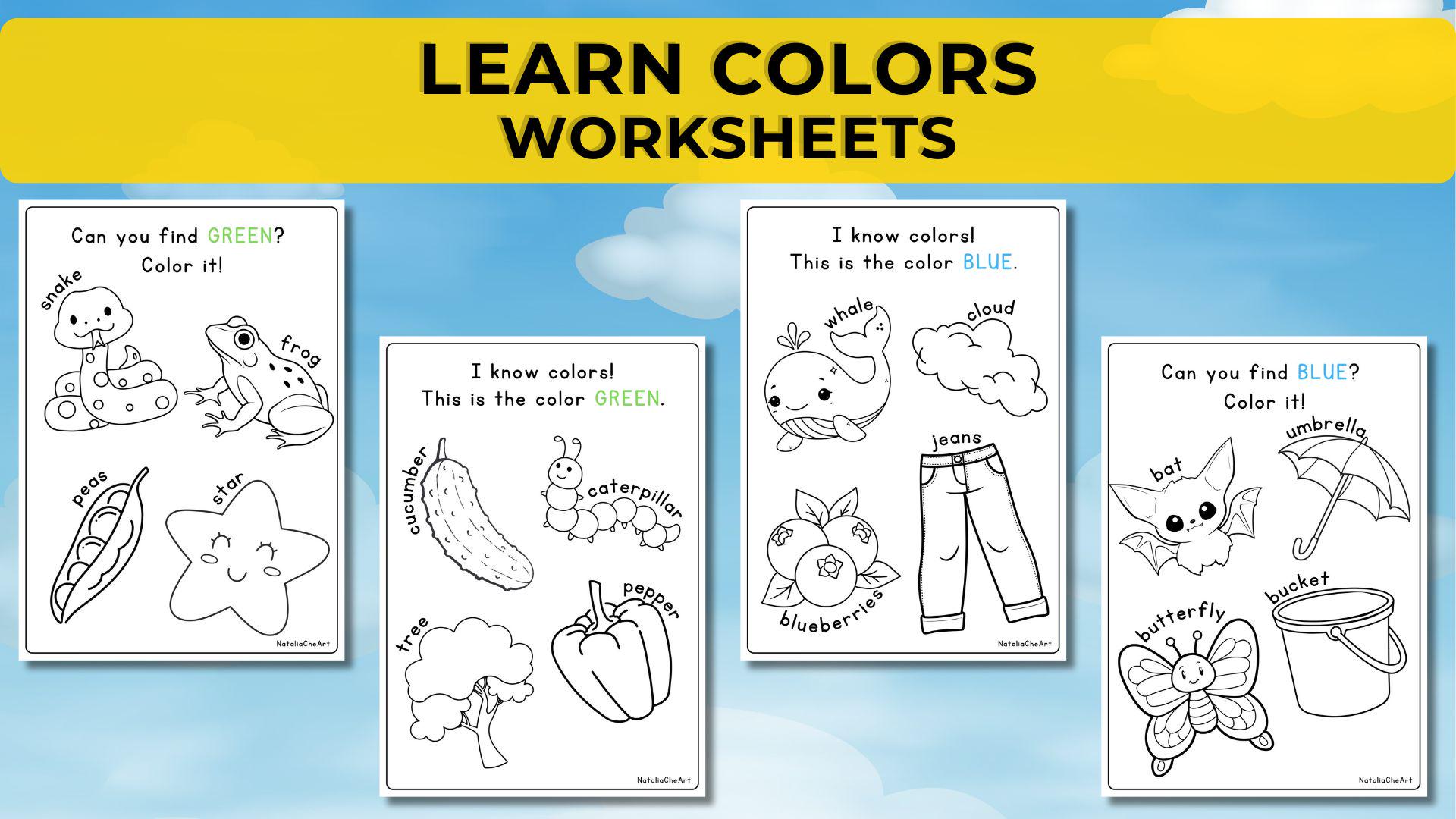 20 Preschool Color of the Week. Learn Colors. Kindergarten Worksheets ...