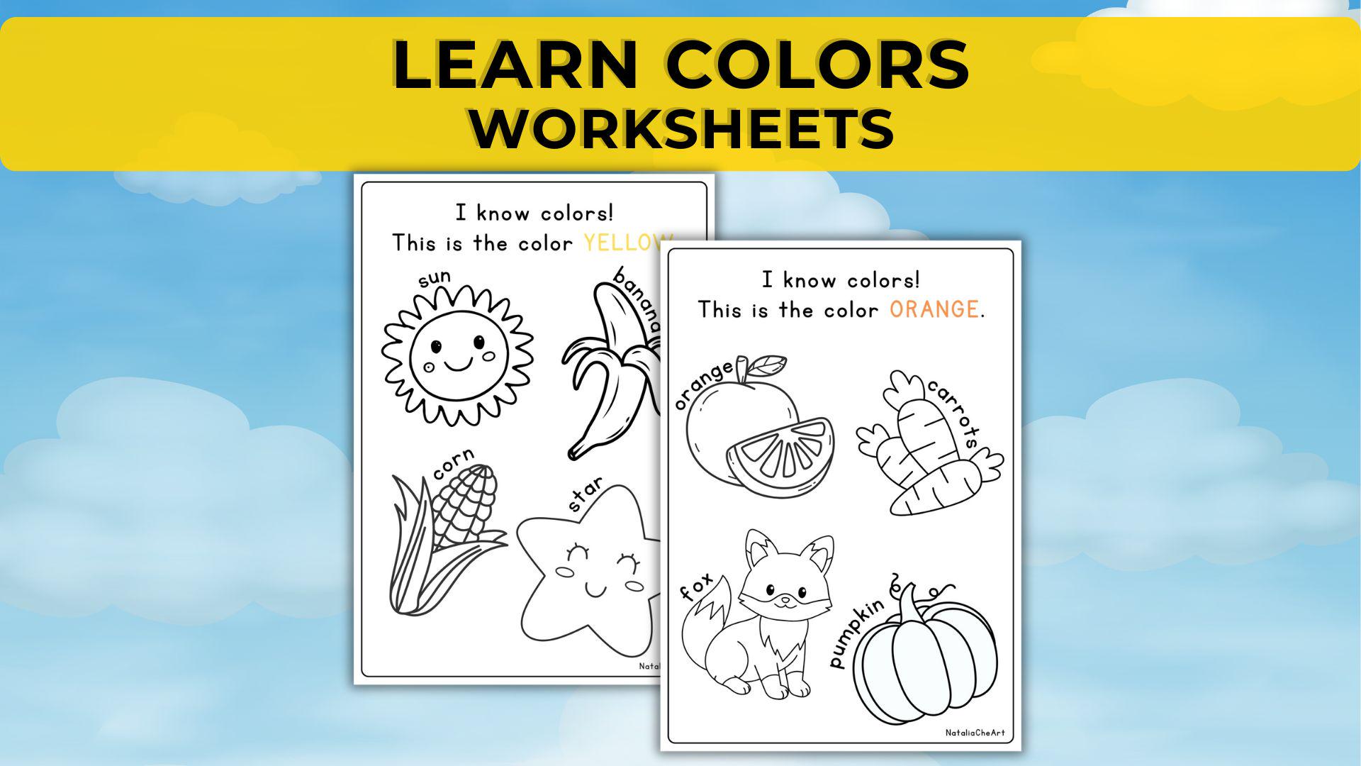 20 Preschool Color of the Week. Learn Colors. Kindergarten Worksheets ...