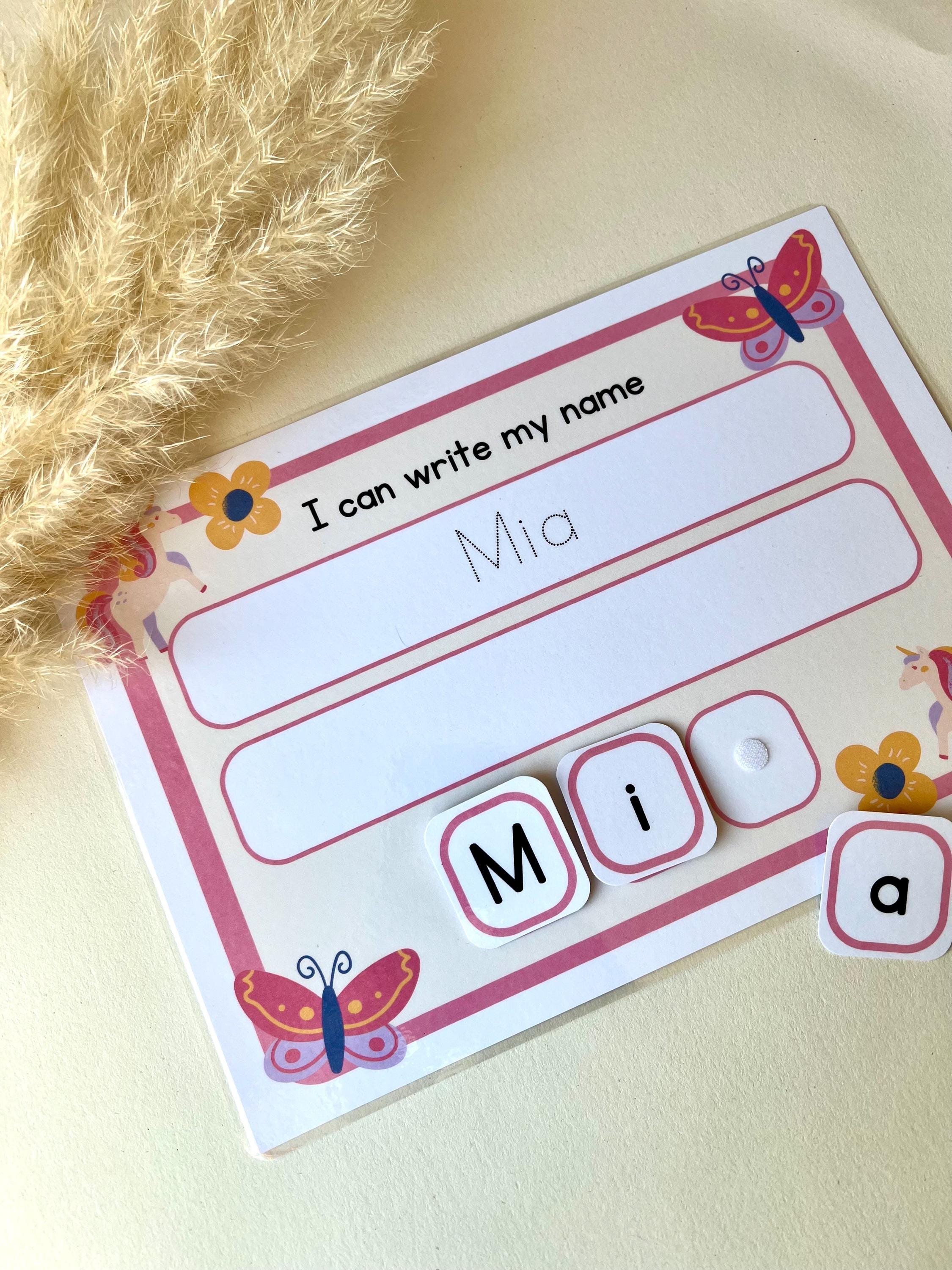 Personalized Name Tracing Worksheet: Learn to Write, Preschool Activity ...