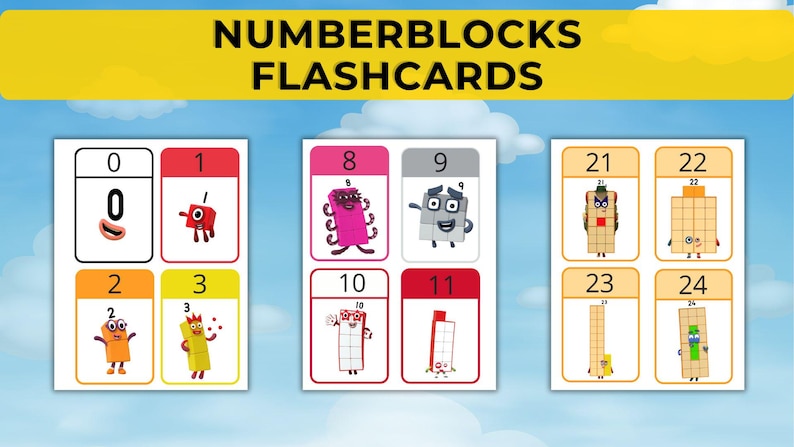 Numberblocks Flashcards 0–100. Math Number Cards for Kids. Printable ...