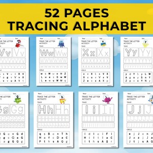 Alphablocks Alphabet Tracing & Coloring Worksheets. A–Z Uppercase and ...