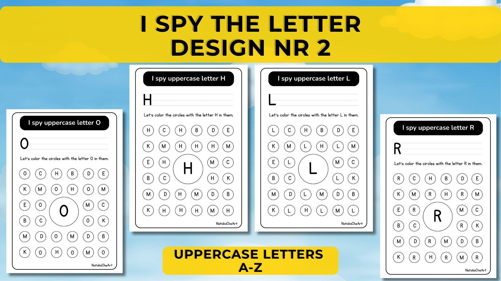 130 Alphabet Spy and Find the Letter Worksheets. Letter Recognition ...