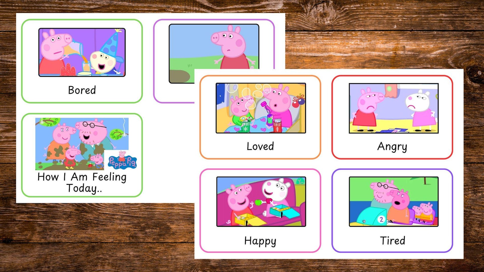 Peppa Pig Emotions Flashcards – 26 Printable Feelings Cards for Kids ...