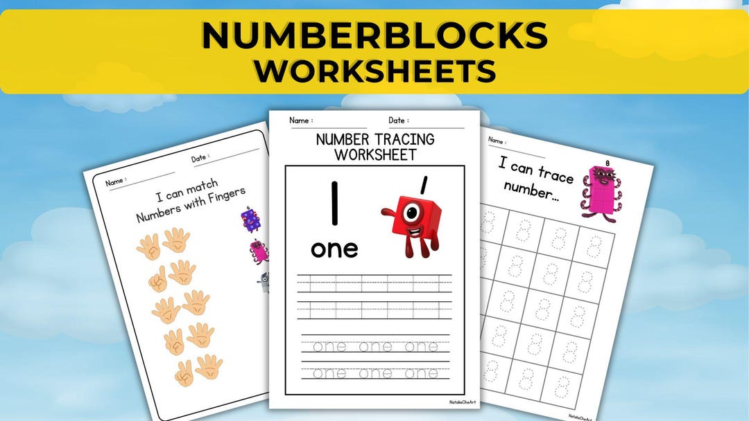 Numberblocks Number Tracing & Activity Worksheets. Tracing, Coloring ...