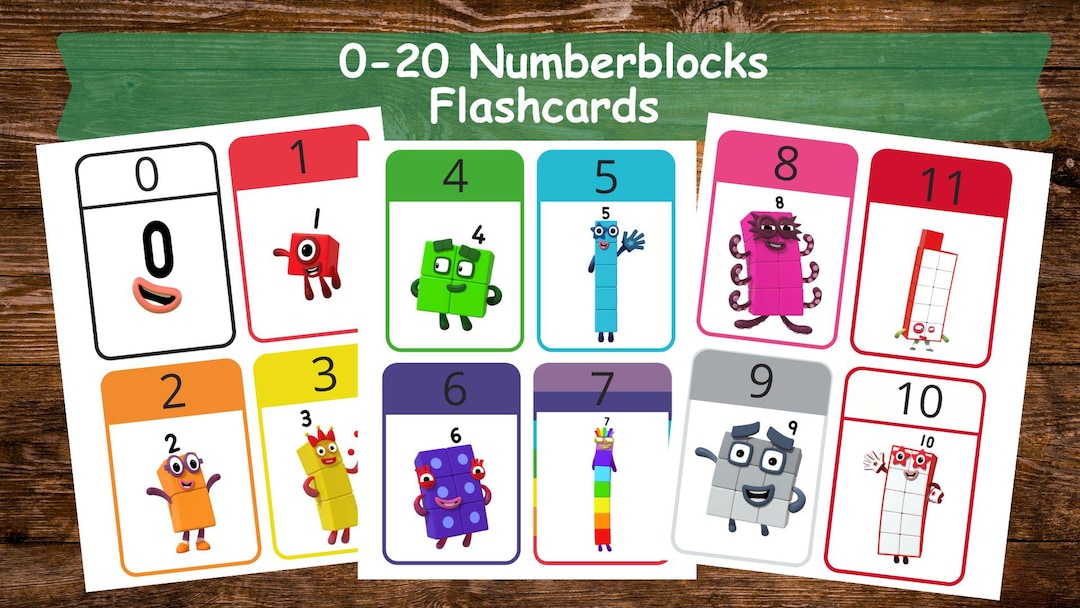 Numberblocks Flashcards 0–20 – Printable Number Cards for Kids – Number ...
