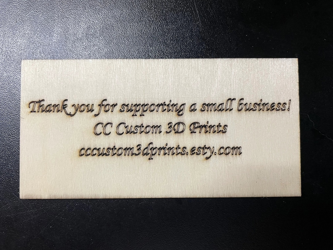Laser Engraved Business Cards - Etsy
