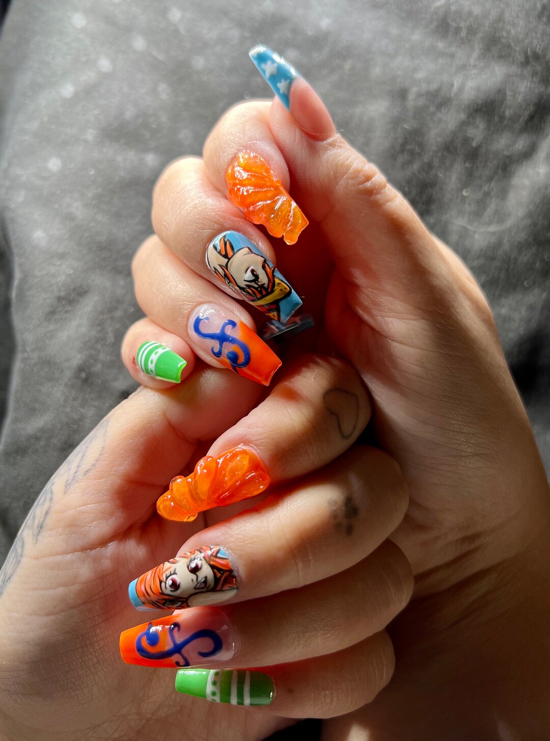 Press on Nails 3D Nami ONE PIECE - Etsy