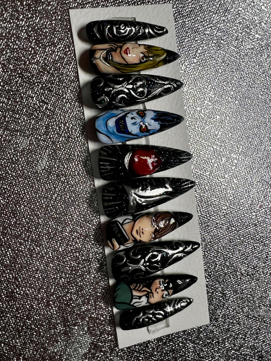 Press on Nails Death Note - Etsy