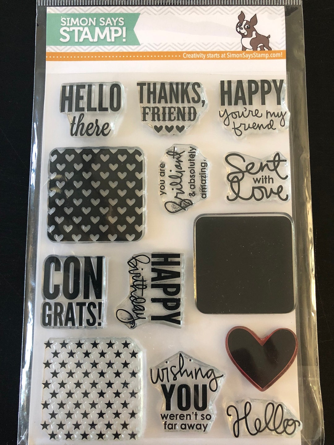 Simon Says Stamp Square Sayings Clear Stamp - Etsy