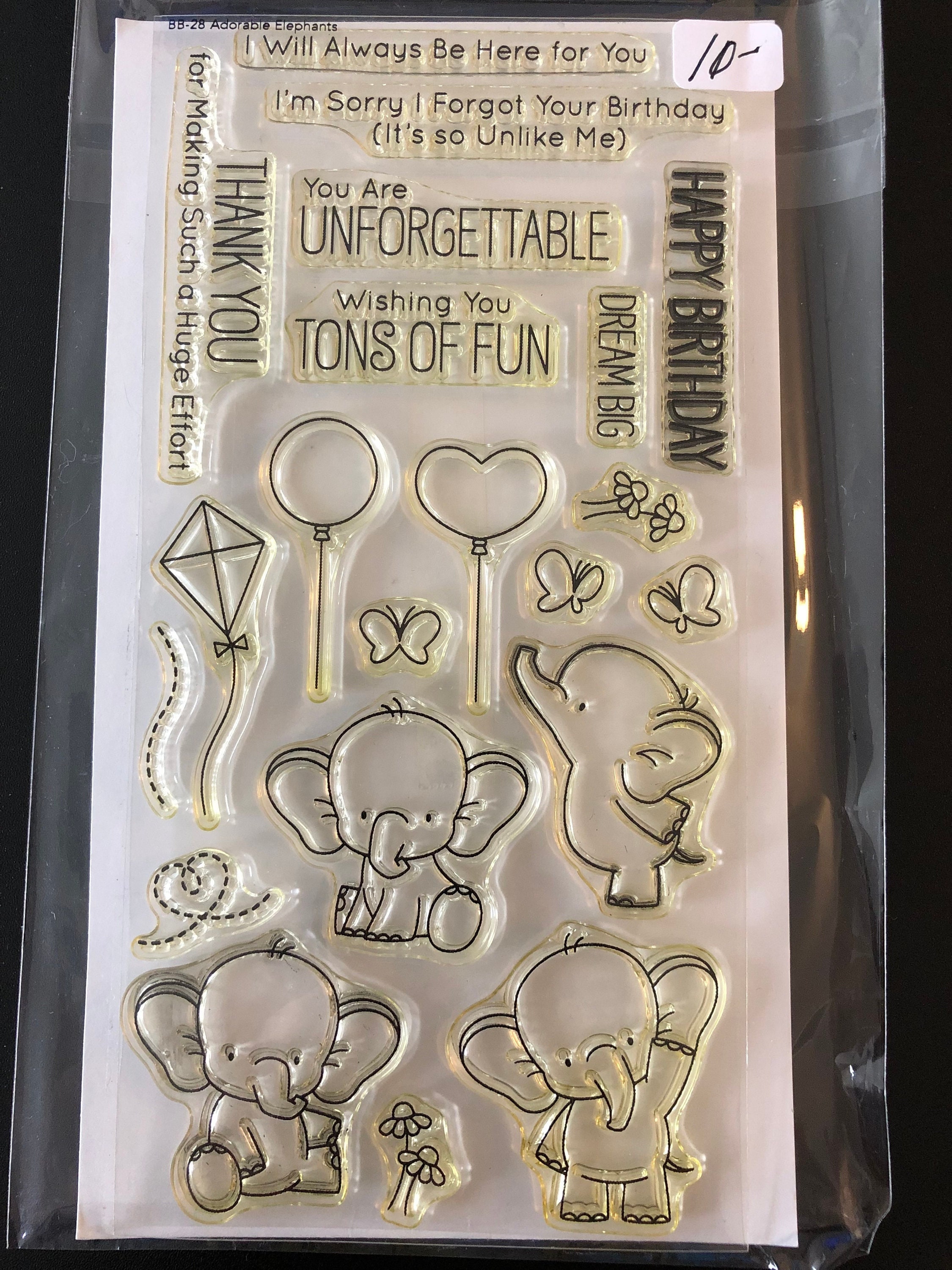 My Favorite Things Adorable Elephants Stamp - Etsy