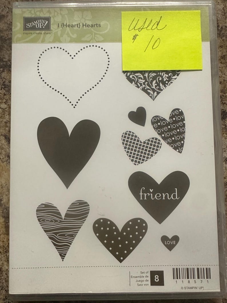 Stampin up I (heart) Hearts Stamp Set 118571 - Etsy