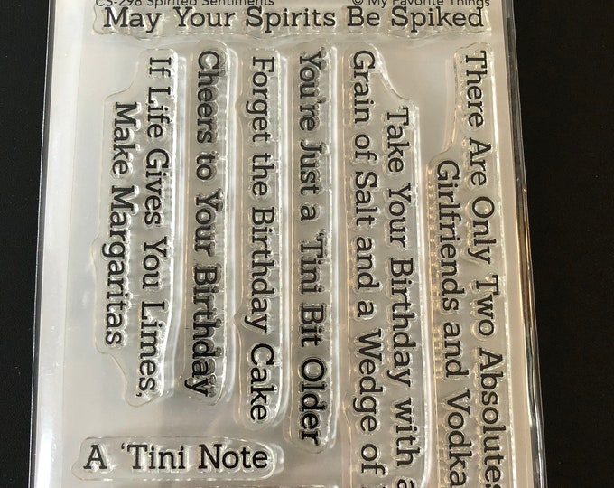 My Favorite Things Spirited Sentiments Stamp - Etsy