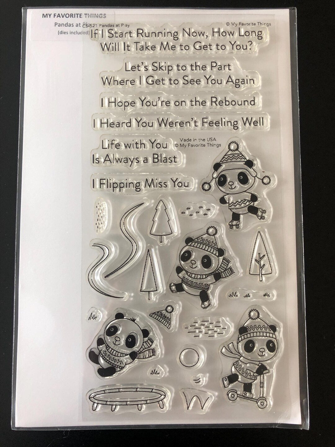 My Favorite Things Stamp Pandas at Play Stamp and Die Set CS-521 - Etsy