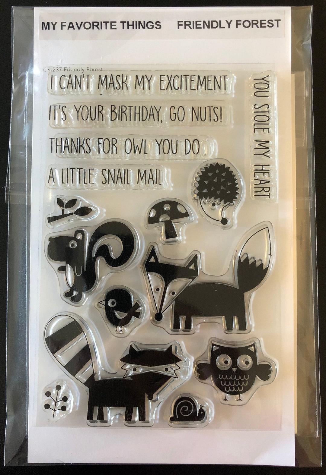 My Favorite Things Friendly Forest Stamp and Die Set - Etsy