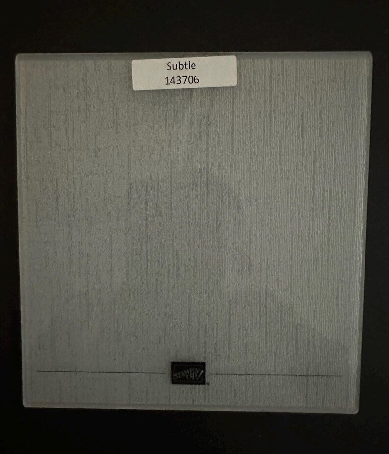 Stampin’ up SUBTLE Embossing Folder - Etsy