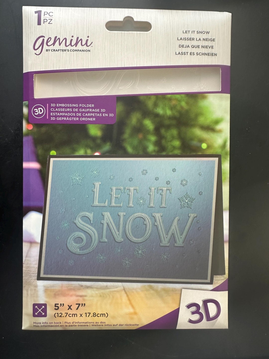 Gemini 3D Christmas Embossing Folder Let It Snow** - Etsy