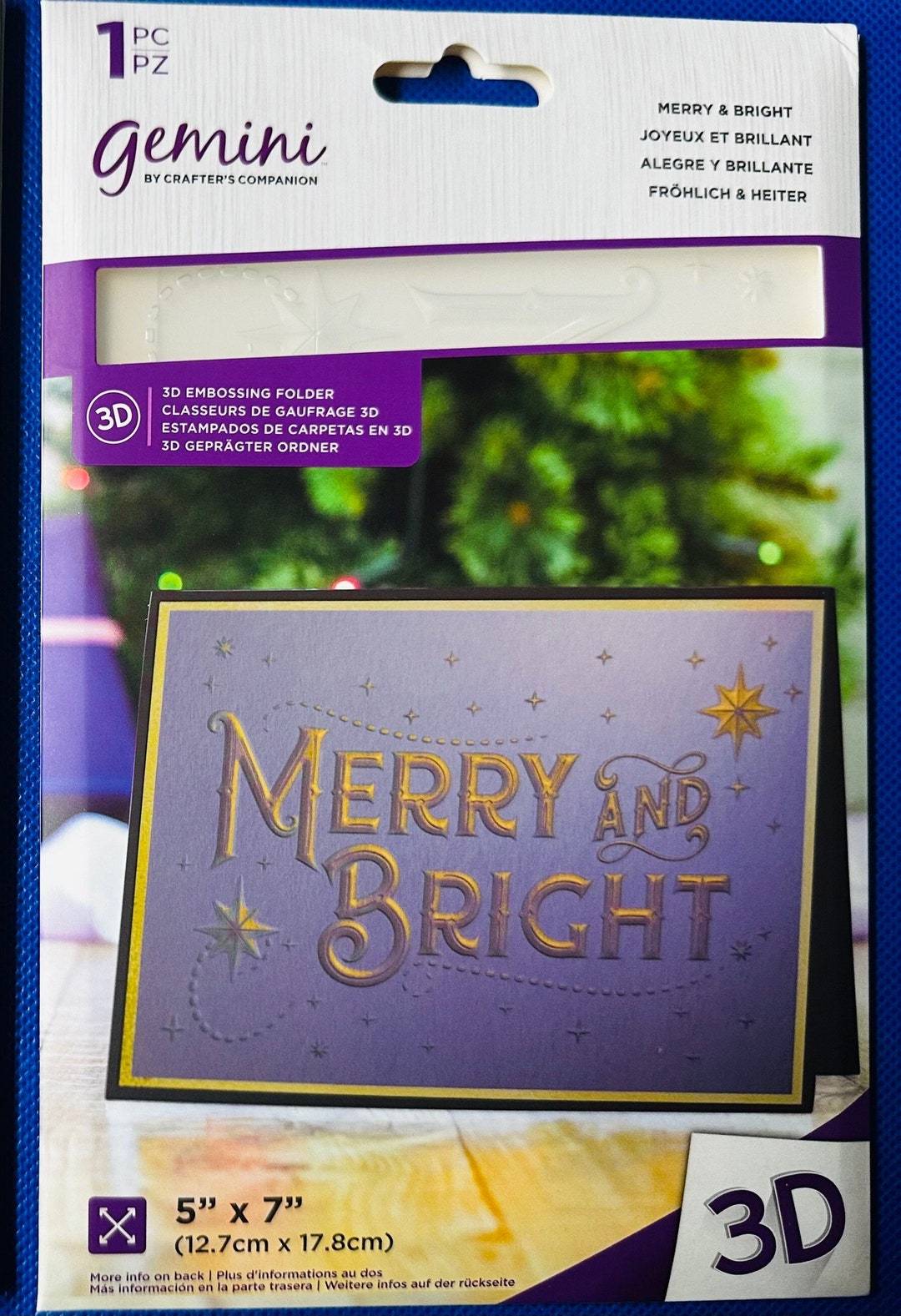 Gemini 3D Embossing Folder Merry and Bright - Etsy