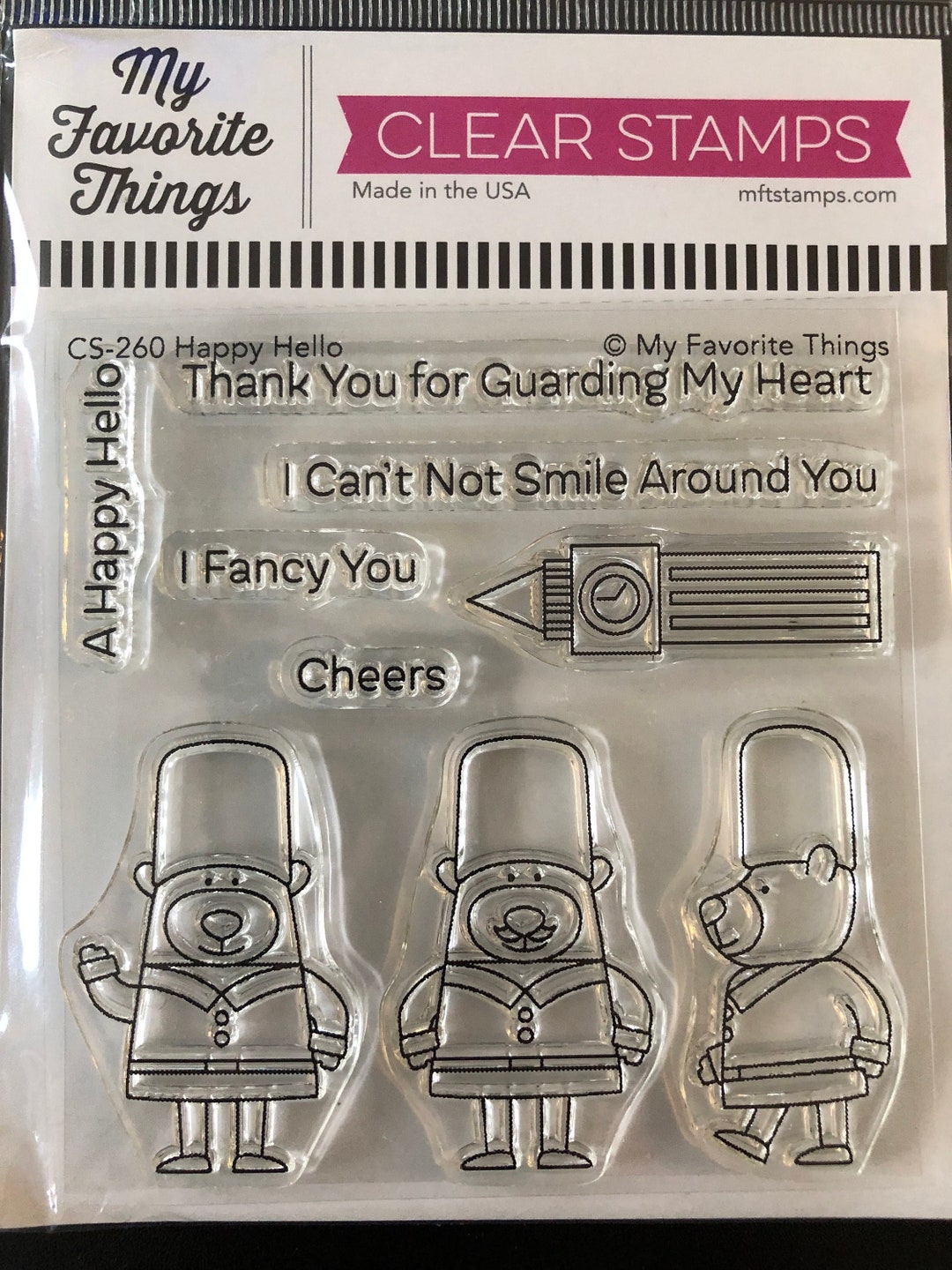 My Favorite Things Happy Hello Stamp - Etsy
