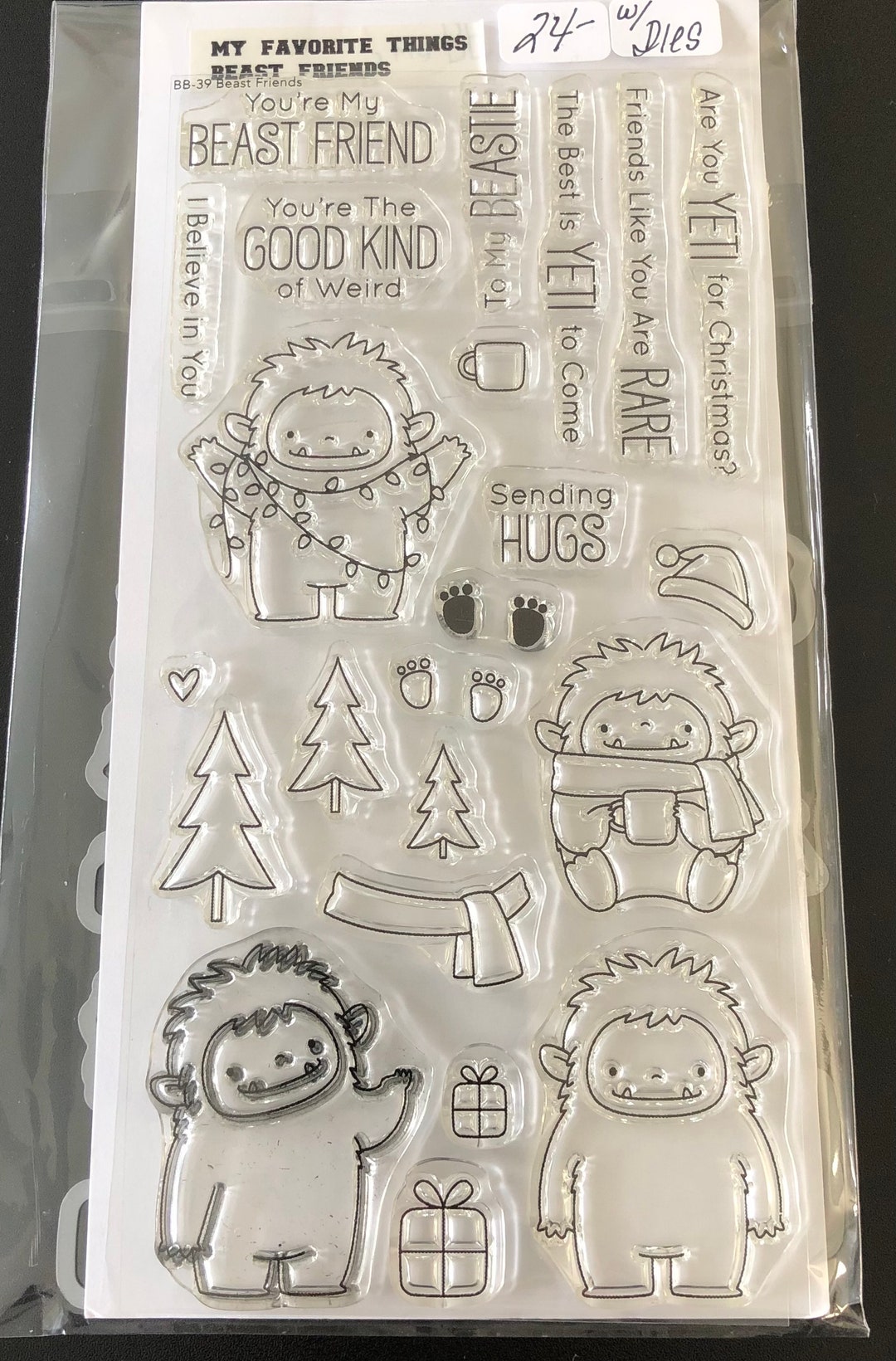 My Favorite Things Beast Friends Stamp and Die Set - Etsy