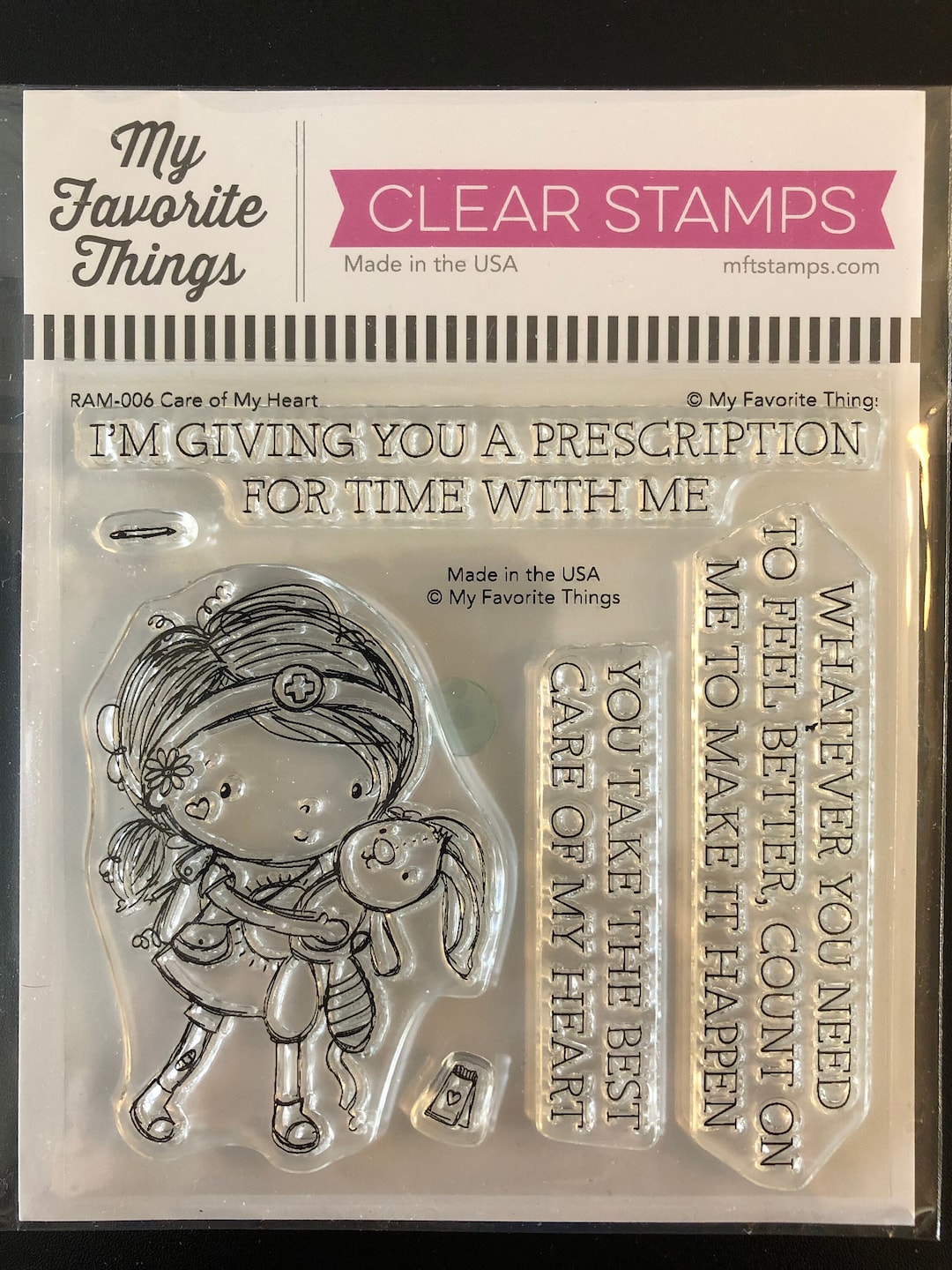 My Favorite Things Stamp Care of My Heart Stamp RAM-006 - Etsy