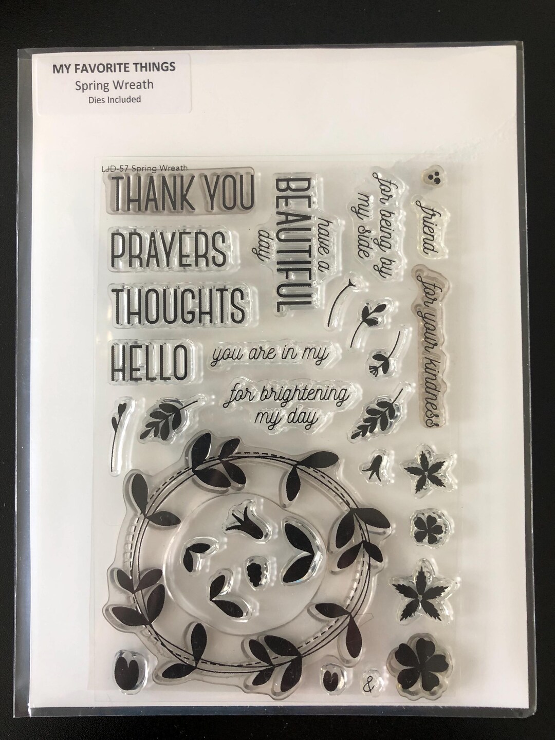 My Favorite Things Stamp Spring Wreath Stamp and Die Set LJD57 - Etsy