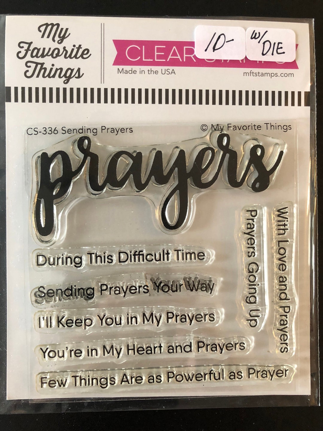 My Favorite Things Sending Prayers Stamp and Die Set - Etsy