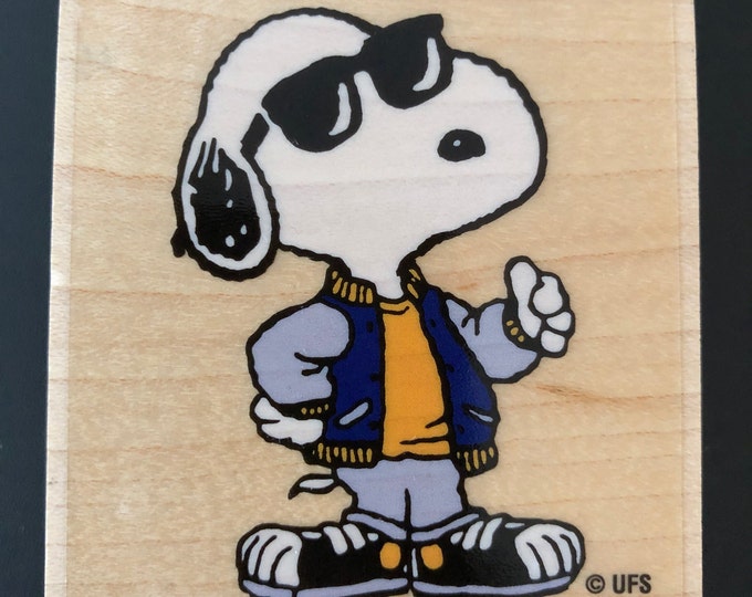 Snoopy Peanuts Gang Joe Cool Snoopy Rubber Stamp - Etsy