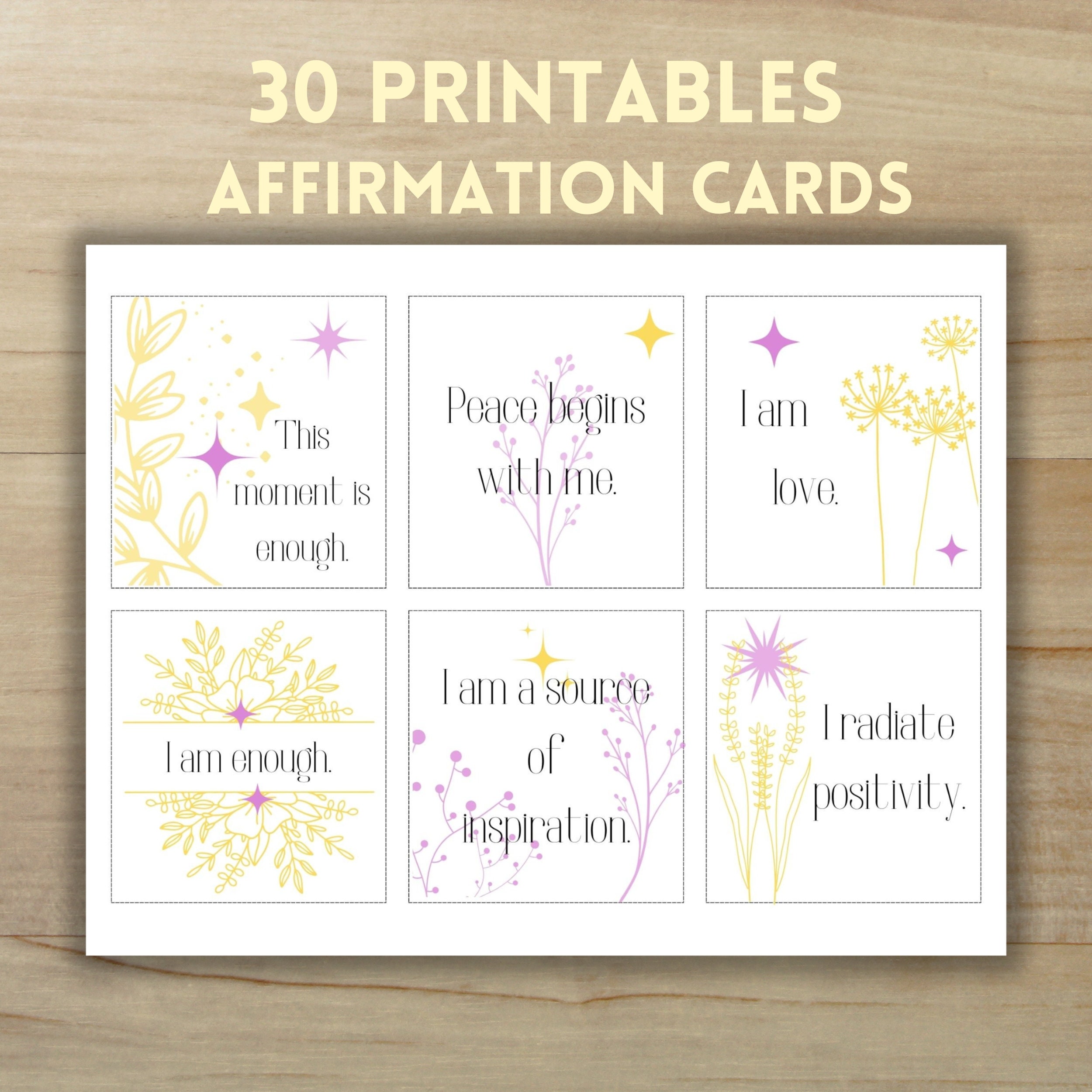 Self Love Affirmation Cards | Printable Affirmation Card Deck ...