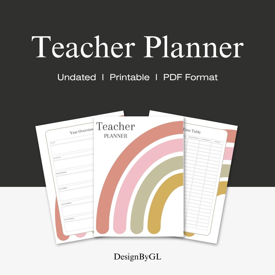 Lesson Plan Printable Teacher Planner Elementary School Planner ...