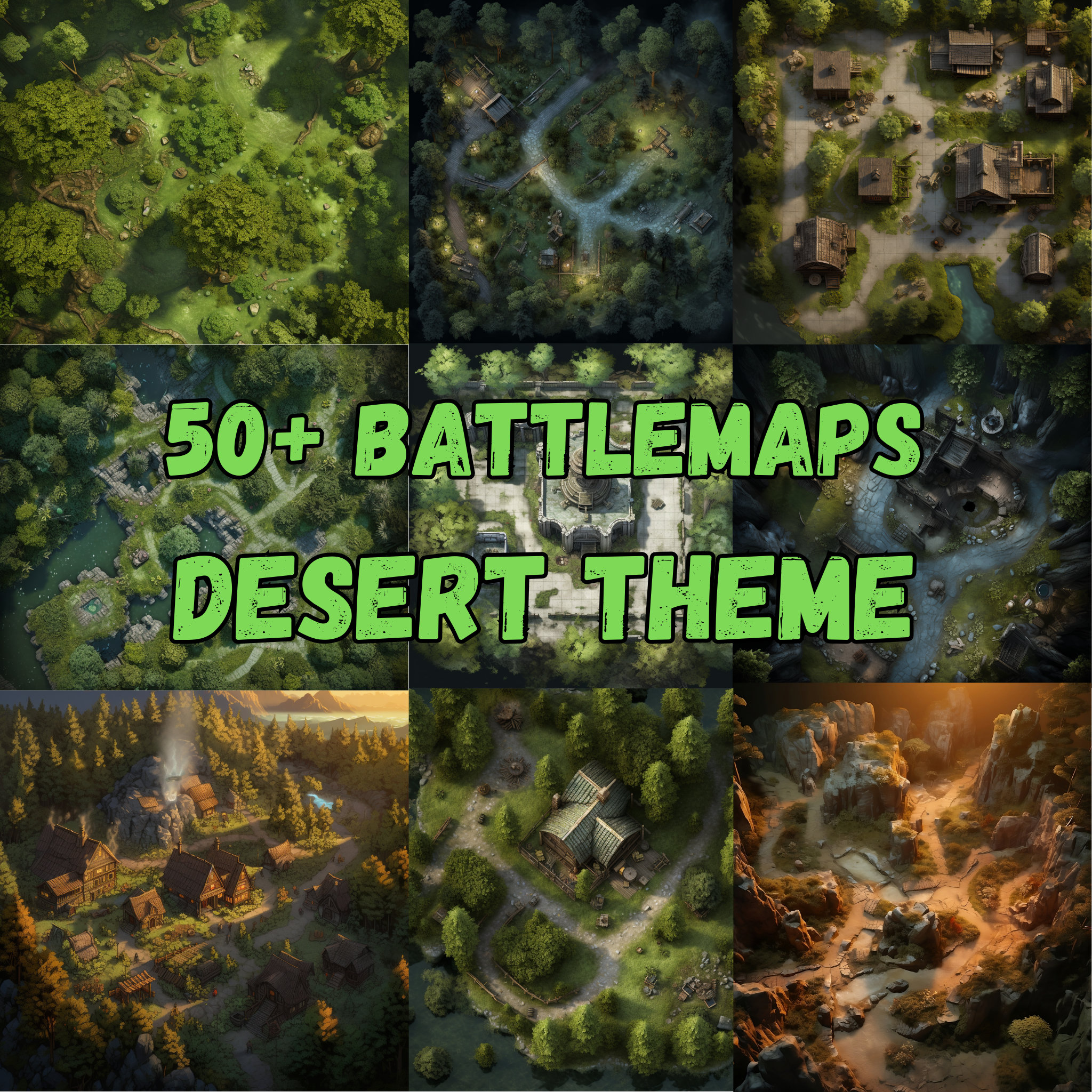 20 Forest Theme Battlemaps - STATIC - Etsy