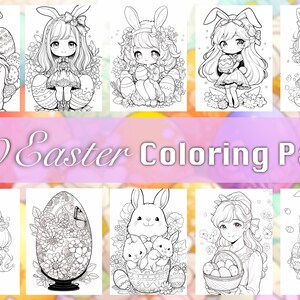 30 Easter Coloring Page, Anime Easter Coloring Page, Easter Spring ...