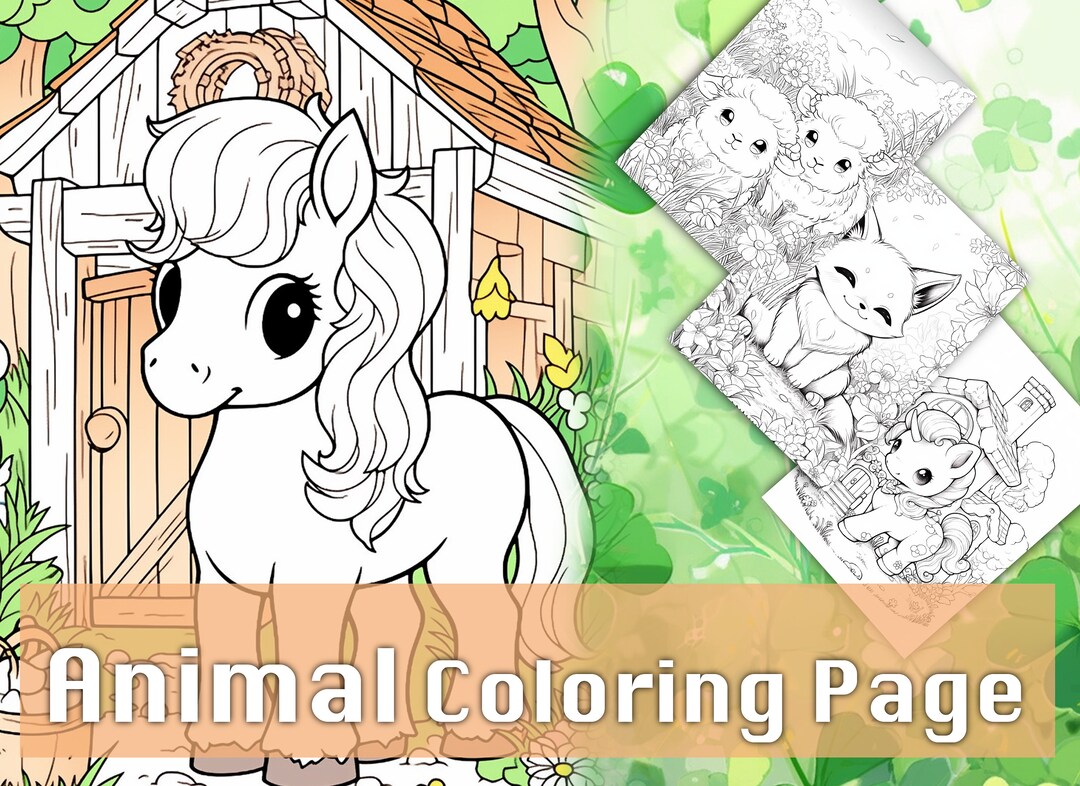 Kawaii Coloring Pages Animals, Cute Animals Coloring Page, Cozy ...