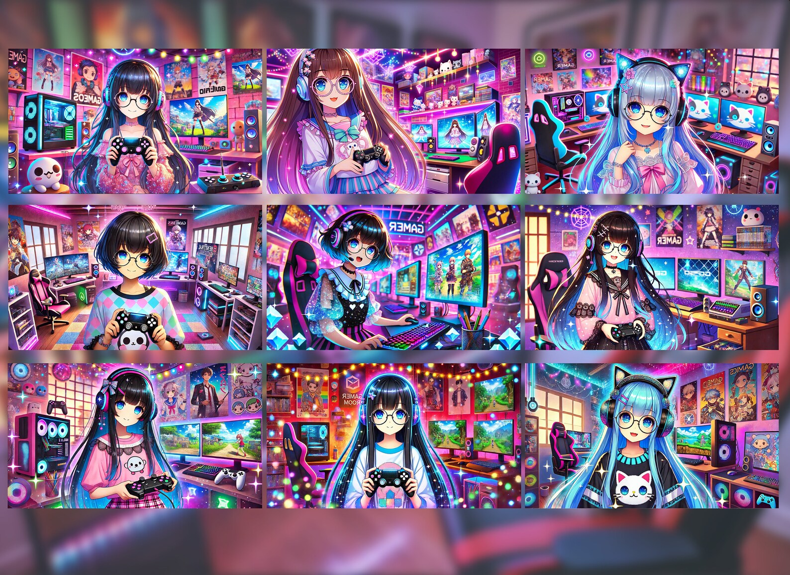 Wallpaper Streamer, Anime Streamer Wallpaper, Desktop Wallpaper, Gamer ...
