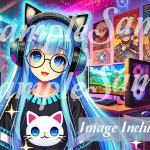 Wallpaper Streamer, Anime Streamer Wallpaper, Desktop Wallpaper, Gamer ...
