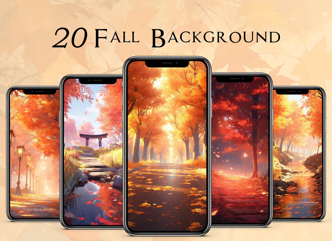 Fall Phone Wallpapers, Fall Background, Autumn Smartphone Wallpaper Set ...